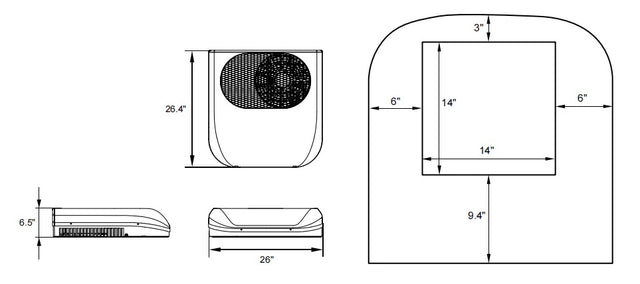 Velit 2000R Mini Rooftop Air Conditioner 12V/48V – Campervan HQ