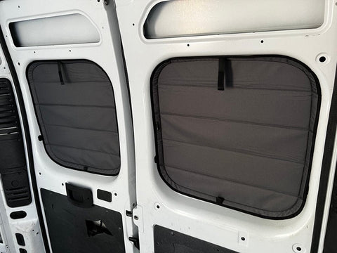 VanEssential Ram ProMaster Rear Door Window Covers (Pair) – Campervan HQ