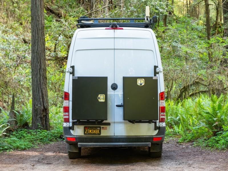 Aluminess 2007-2018 Mercedes Sprinter Rear Door Tire and Box Carrier ...